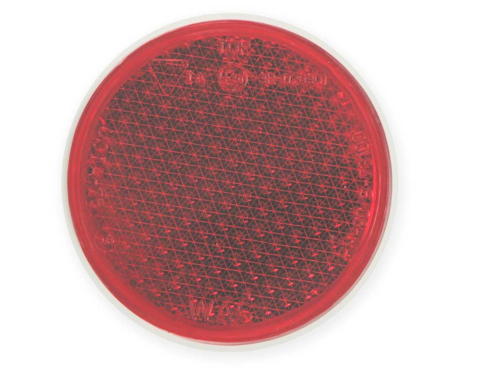 Odrazka červená, průměr 60 mm se šroubem | VAPOL CZ