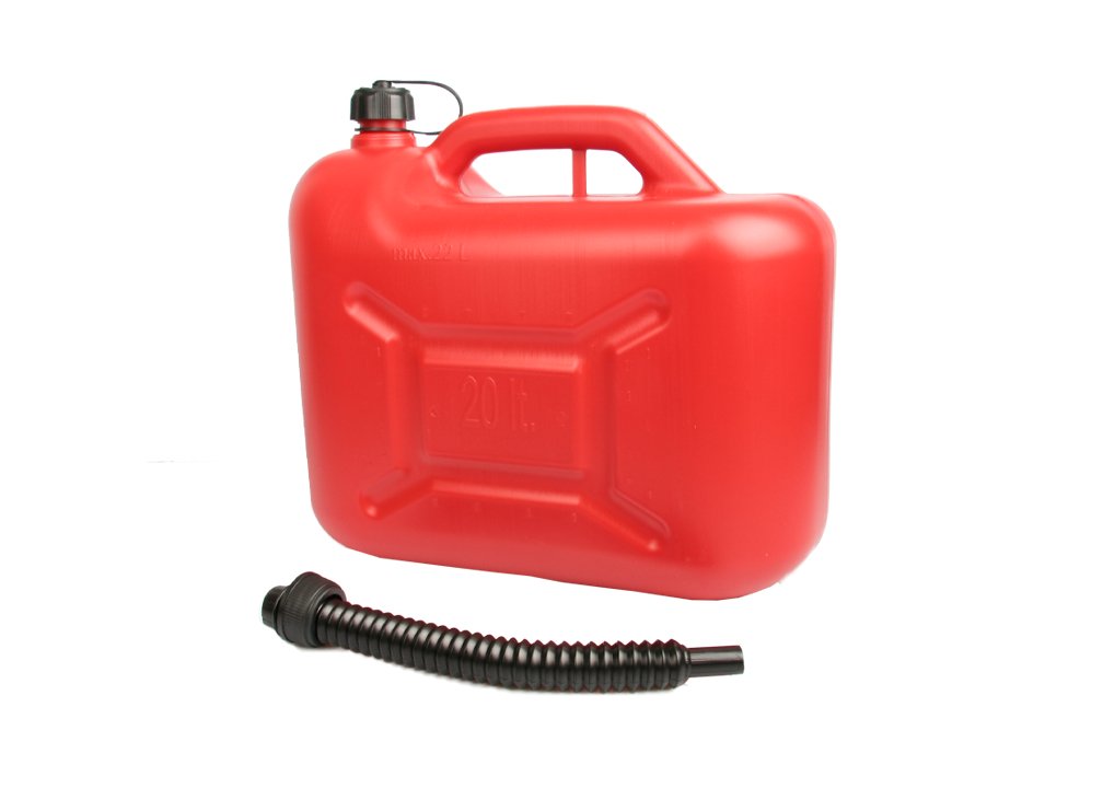 Kanystr na palivo 20 l, černý / červený, UN certifikace | VAPOL CZ